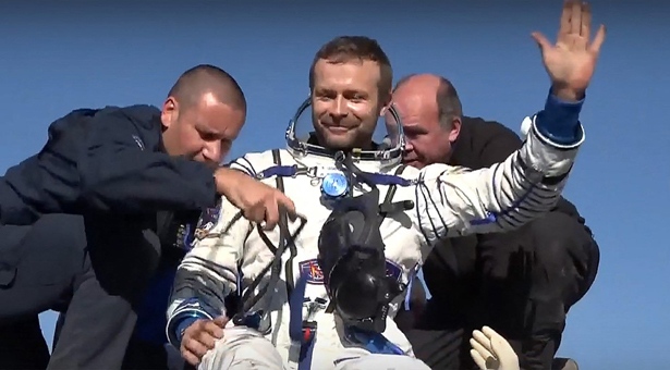 Russian crew returns safely after shooting first ...