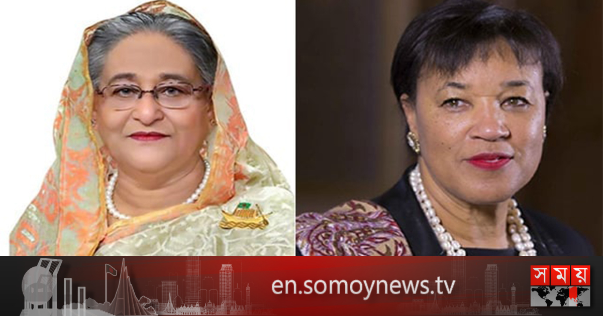 Commonwealth Secretary General greets Sheikh Hasi...