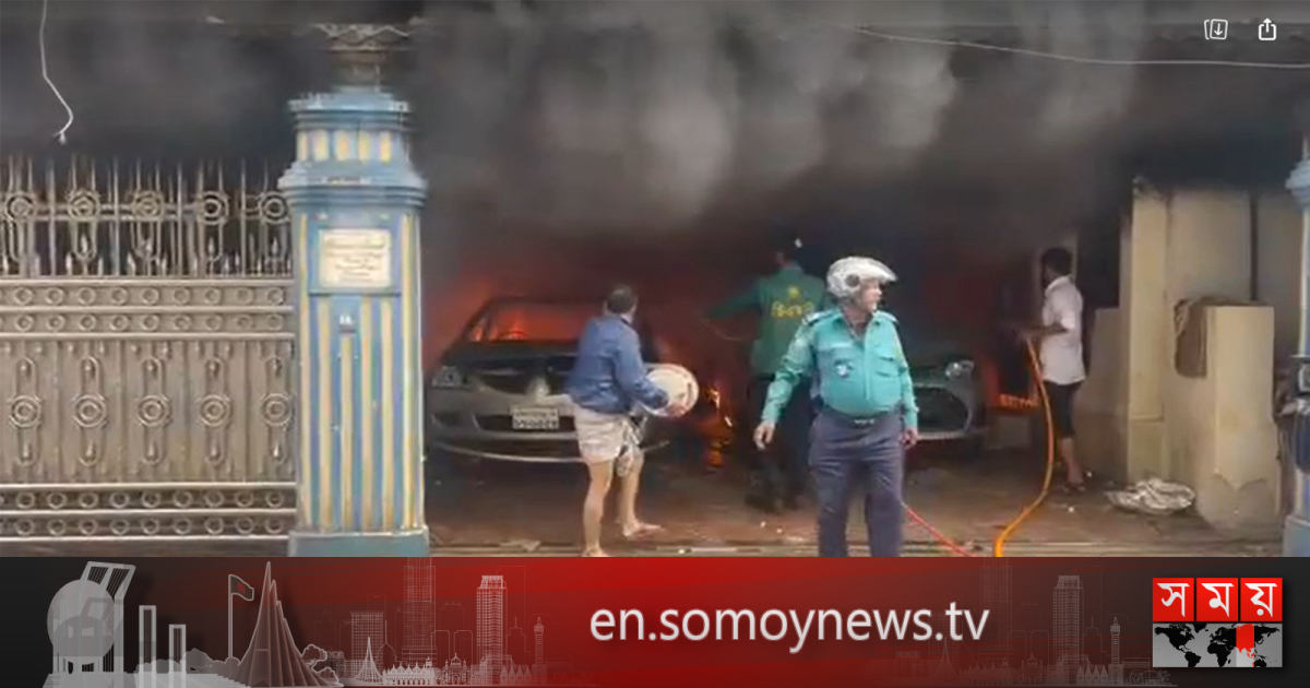 House set ablaze as clashes erupt in Banasree