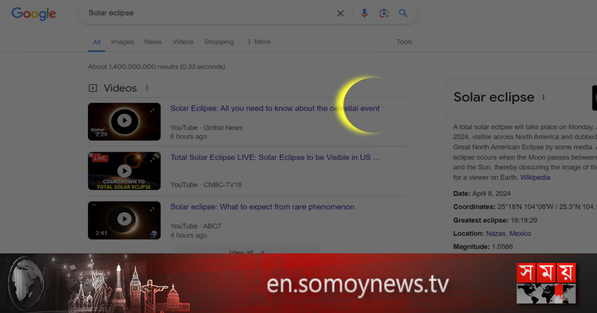 Google searches for solar eclipse turn dim! Why?
