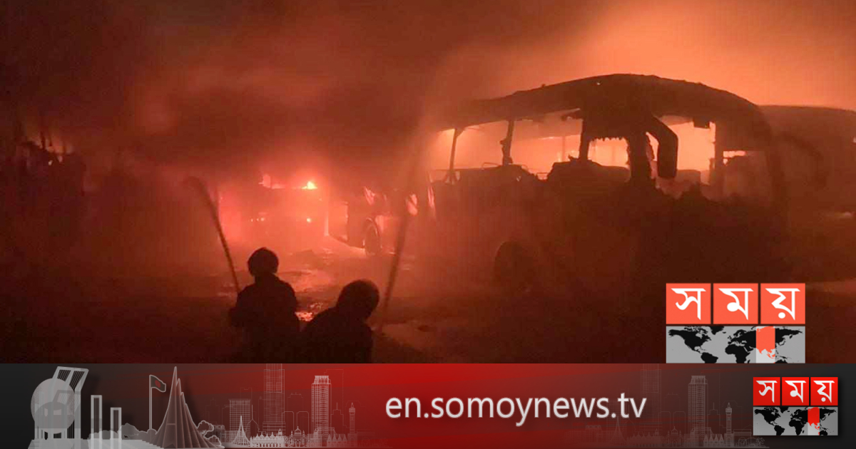 Dhaka Volvo bus fire under control